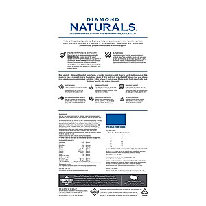 Diamond Naturals Dry Food for Adult Dog, Beef and Rice Formula, 40 Pound Bag (074198608331)