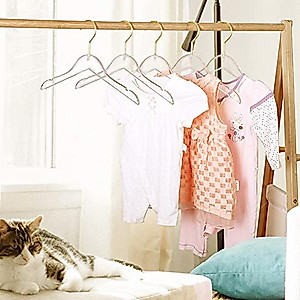 10 Pack Clear Acrylic Children's Hangers Kids Hanger Baby Toddler Infant-Hangers Clear Premium Hangers for Kids Clothes Closet (Clear)