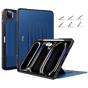 ZtotopCases for New iPad Pro 13 Inch Case 7th Gen M4(2024)/ Pro 12.9 Inch 6th/5th/4th Generation 2022/2021/2020, [6 Magnetic Stand Angles] Protective Cover with Pencil Holder, Auto Wake/Sleep, Blue