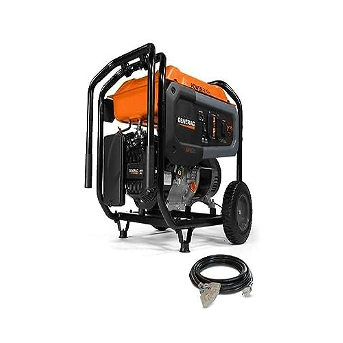 Generac 7681 GP6500 6,500-Watt Gas-Powered Portable Generator - PowerRush Technology for Increased Starting Capacity - Reliable and Durable - Easy Transport and Maintenance - Includes Cord