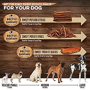 Sweet Potato Slices For Dogs - Single Ingredient Grain Free Dog Treats, Best High Anti-Oxidant Healthy 100% Natural Thick Cut Dried Sweet Potato Dog Treats With No Added Preservatives (2lb)