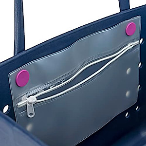 Buoy Tote Bag | Large Beach Tote Bags for Women | Nurse + Teacher Tote Bag | Waterproof Sandproof Rubber Beach Bag | For Pool, Concerts, Weekend Travel Tote Bags | Large Tote Bags for Women | Navy