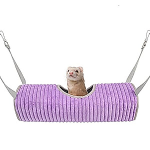 3 Pack Ferret Hanging Tunnel Hammock Warm Swinging Bed for Ferret Guinea Pig Sugar Glider Rats Squirrel Small Animal Hideout Tube Toys Cage Accessories (3 Pack)