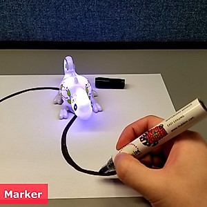 MUKIKIM Kool Kreepers - Color Tracer Chameleon. Inductive STEAM Toy for 3+ Year Old Girls & Boys. Follow Line + 5 LED Changing Colors/Sounds Lizard Toy for Kids