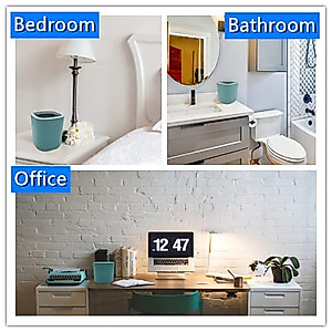 JASINCESS 0.5 Gallon Small Trash Can Mini Desktop Trash Can Plastic Trash Can 0.5 Gal Square Trash Can for Desktop, Kitchen, Bedroom, RV, Home Office, Kids Room - 2 Pack