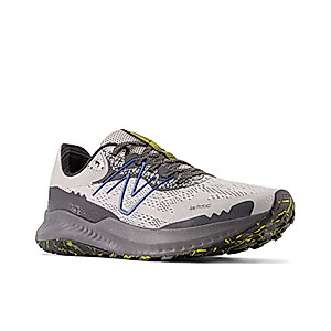 New Balance Men's Dynasoft Nitrel V5 Trail Running Shoe, Rain Cloud/Phantom/Egg Yolk, 10 X-Wide