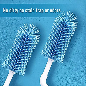 Oligey Silicone Baby Bottle Nipple Straw Brush Set,Upgrade Rubber Cleaning Washer Kit for Infant Pacifier Teat Nozzle,New Generation Silica Cleaner Combo with Long Handle,Kid Feeding Safe Easy Cleanup