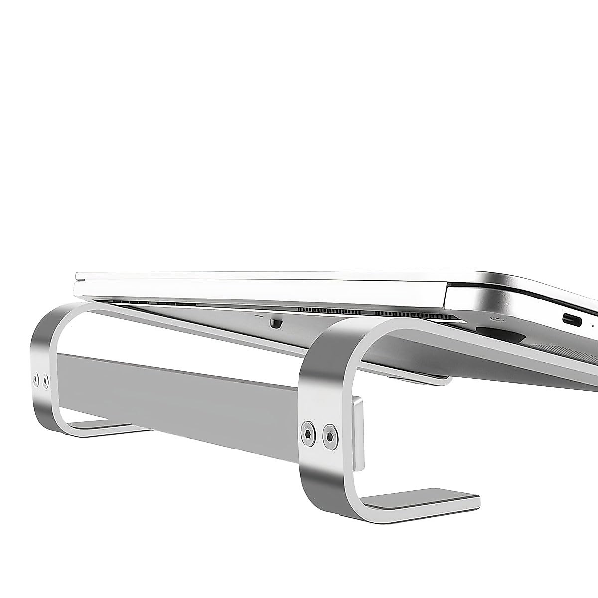 MMOBIEL Laptop Stand - Laptop Riser 10 to 18 inches - Ventilated Laptop Holder Universal - Laptop Stand for Desk Compatible with MacBook, Notebook, ASUS and More - Incl. Tools - Aluminum