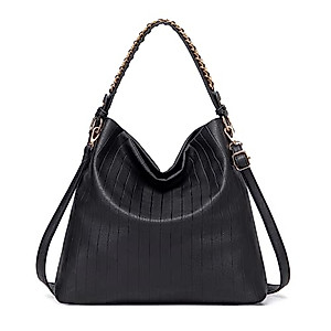 Montana West Purse Tote Bag for Women Large Hobo Bag Soft Shoulder Handbag MWC-082BK