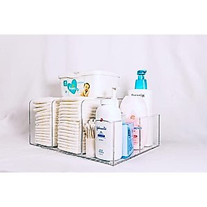 LELLOBABY™ - Deluxe Lucite Acrylic Diaper Caddy