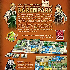 Bärenpark Board Game | Tile Placement Strategy Game | Fun Zoo Animal Themed Puzzle Game For Adults and Kids | Ages 8+ | 2-4 Players | Average Playtime 30-45 Minutes | Made by Lookout Games