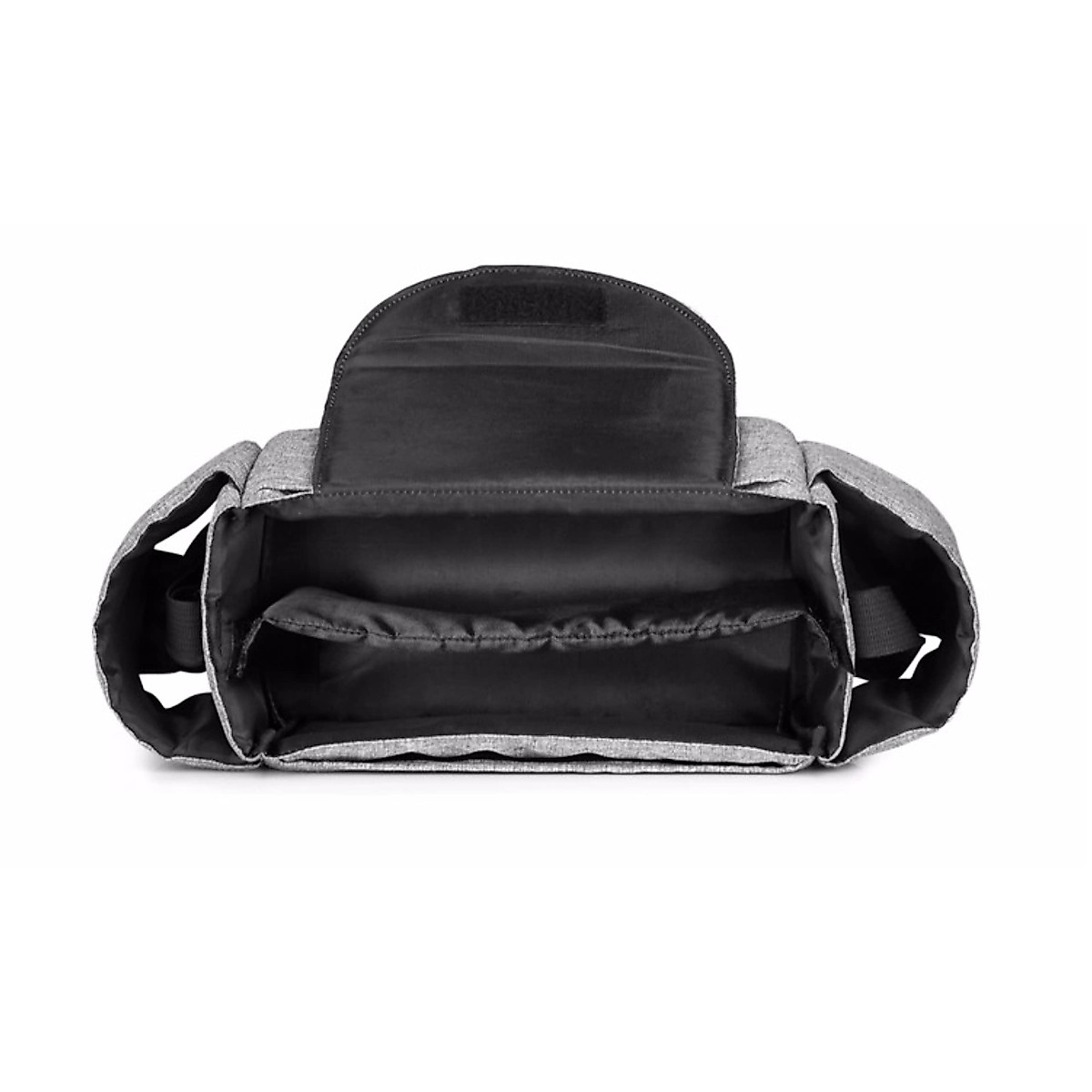 Universal Stroller Caddy, Stroller Organizer Featuring 6 Built-In Pockets, Adjustable Straps To Fit Nearly Any Stroller Active (Gray)