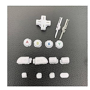 15 PCS Replacement L R ZR ZL Buttons ABXY Buttons Home Button Start Button Power Select Button D Pad Set for New 3DS XL New 3DS LL Console White