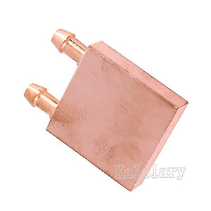 Pure Copper Water Cooling Block for Computer 40x40mm Water-Cooled Exchanger Endothermic Head for Liquid Water Cooler Heat Sink System for CPU Graphics Radiator Heatsink (1 Pack)