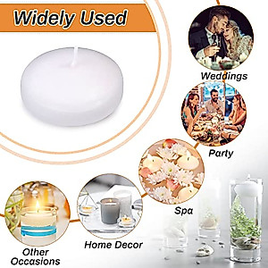 2 Inches White Floating Candles for Centerpieces, 30 Pack Smokeless & Dripless Floating Candles, Water Candles Floating for Vases, Centerpieces at Wedding, Party, Pool, Special Occasions