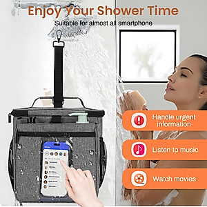 KUSOOFA Shower Caddy Portable Quick Dry Mesh Dorm Shower Bag Men Women 2 Compartment College Dorm Room Essentials for Guys Girls,Hanging Shower Organizer for Camping Gym,Gray