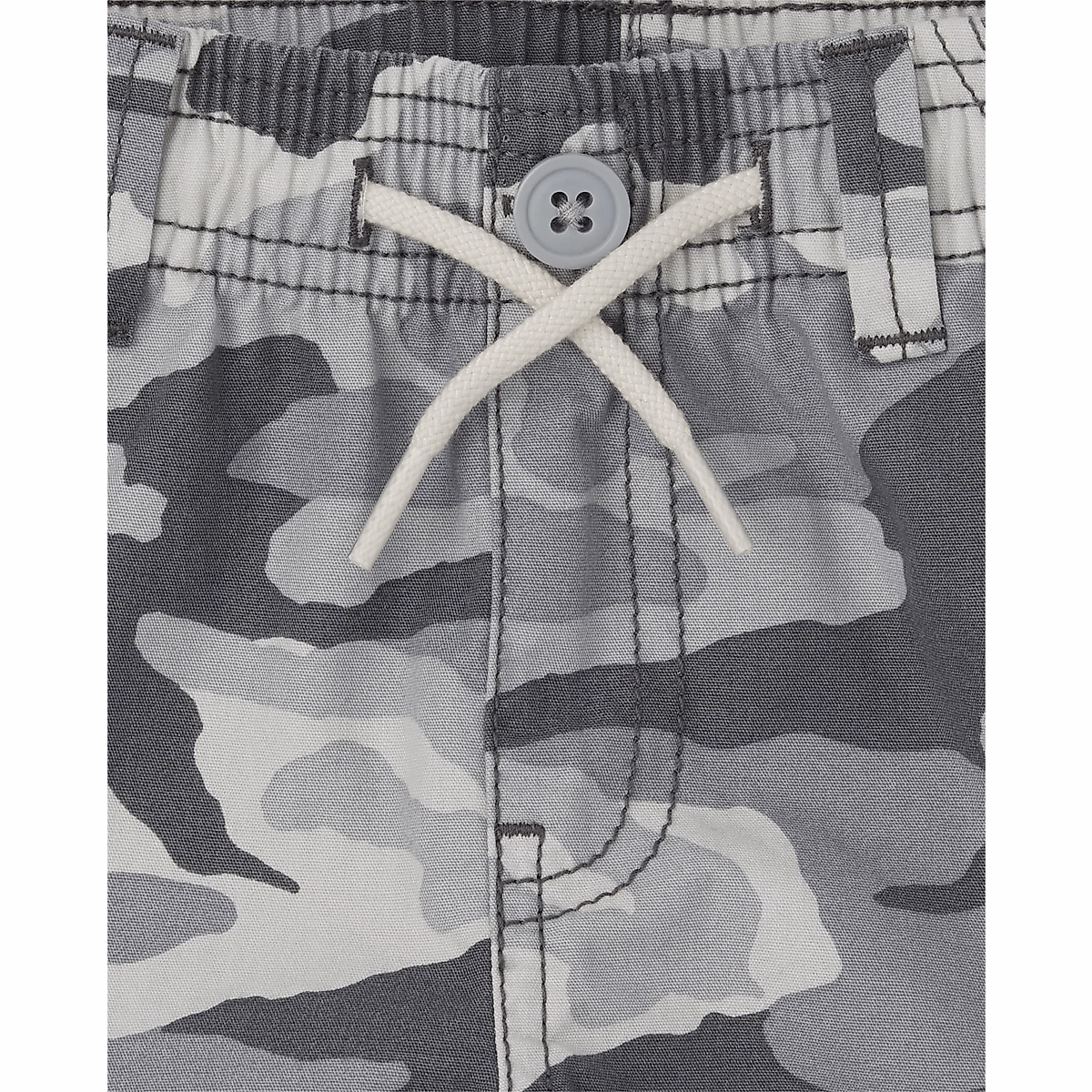 The Children's Place Baby and Toddler Boys Camo Pull On Cargo Shorts, FIN Gray, 18-24 Months