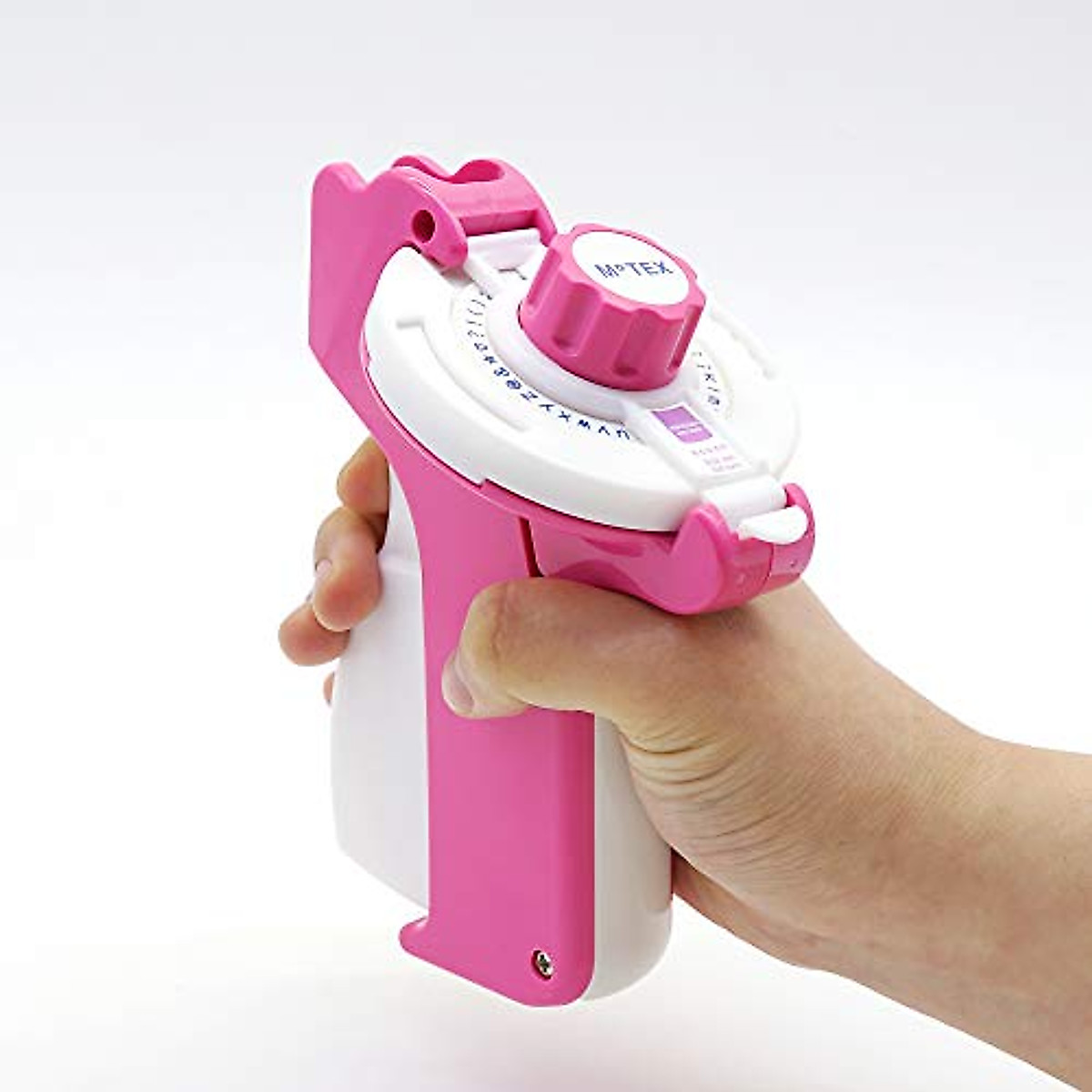 Motex Embossing Label Maker, Label Writer -E-202 (Pink)