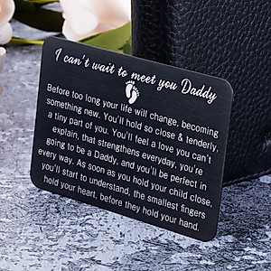 New Dad Wallet Insert Card Daddy to Be Gifts Pregnancy Baby Announcement Gifts for Him New Father Soon to Be Daddy Gifts for Men First Time Dads Gifts from New Mommy Christmas Father’s Day