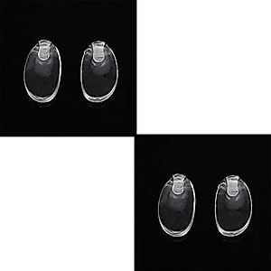 Eyeglass Nose Pads 2Pairs Anti-Slip Soft Silicone Glasses Nose Pieces Push in Pushin Replacement for Silhouette Frameless Glasses Eyeglasses Sunglasses