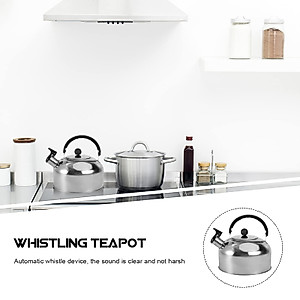 SHERCHPRY 2L Stainless Steel Teapot Stovetop Boiling Water Kettle Heat Water Kettle Flat Bottom Kettle for Stove Kettle Water Boiler Tea Pot Tea Pot