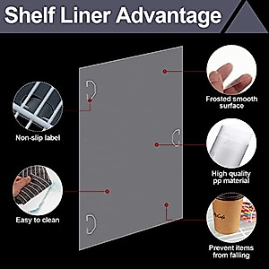 Kathfly 1 Roll Wire Shelf Liner Shelf Covers for Wire Shelving Waterproof Non Adhesive Refrigerator Pantry Wire Shelf Plastic Mats for Kitchen Cabinet Drawer Fridge Rack, 10 Feet Roll (12 Inch Wide)