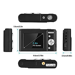 Digital Camera for Kids, Camnoon 48MP Children Camera 2.4-inch IPS Screen Full HD 1080P 16x Zoom 2PCS Rechargeable Batteries Autofocus Vlogging Mini Camera for Boys Girls Teens Students Beginners