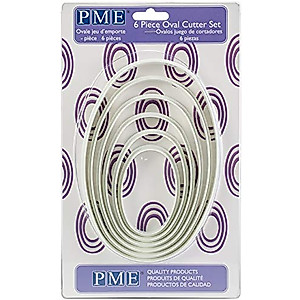 PME Oval Cutters, for Cake Decorating, Set of 6