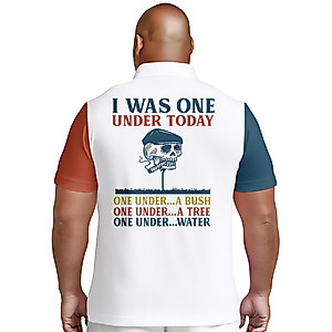 PAGYMO Golf Shirts for Men Hawaiian Crazy Funny Print Mens Polo Shirt Skull Shirts, X-Large, Aop-polo-13582