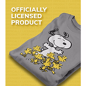 HYBRID APPAREL - Peanuts - Valentine's Peanuts Snoopy Heart - Men's Short Sleeve Graphic T-Shirt - Size Medium Heather Military Green