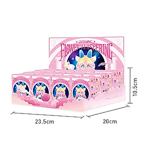 POP MART Zoe Flower Whispering Zodiac Series 3PC Exclusive Action Figure Box Toy Bulk Box Popular Collectible Art Toy Cute Figure Creative Gift, for Christmas Birthday Party Holiday