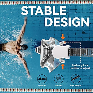 Whale Unisex-Adult Swim Goggles,Anti-Fog Swimming Goggles No Leaking for Men Women Youth, Clear Frame/Clear Lens