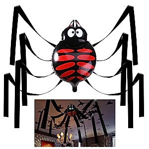 Halloween Decorations Hanging Spider with Balloon for Halloween Party or Haunted House Decorations – 20 Feet