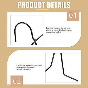 YARNOW Flower Pot Hanger Black Stand Black Flower Pots Hanging Wall Planters Hanging Flower Pot Black Plant Pot Hanging Plant Pots Black Hanging Planter Bonsai Rack Iron Track Rectangle