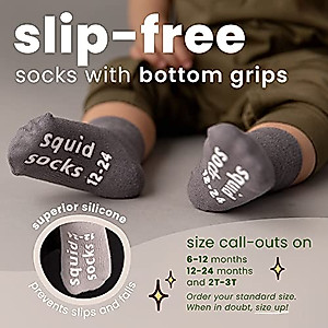 squid socks Viscose from Bamboo Socks | 0-6M, 6-12M, 12-24M, & 2T-3T | Socks that Stay On | As Seen on Shark Tank | Classic