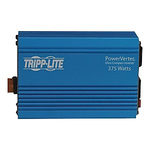 Tripp Lite 375W Car Power Inverter with 2 Outlets, Auto Inverter, Ultra Compact (PV375) Blue