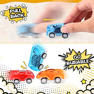 100 Pieces Cars Toy Bulk Car Party Favors Pull Back Cars Mini Cars Fun Car Pack Small Plastic Cars for Kids Birthday Party Cake Toppers Supplies (Multiple Style)