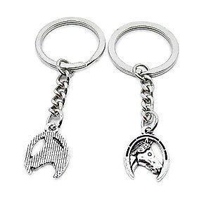 2 Pieces Keyring Keychain Wholesale Suppliers Jewelry Clasps JT0A7L Horseshoe Horse Hoof Head