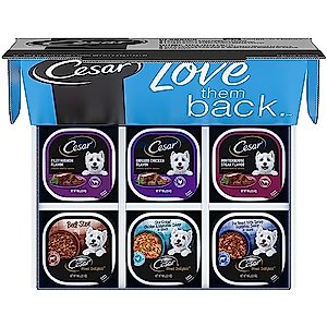 CESAR Wet Dog Food HOME DELIGHTS & Classic Loaf in Sauce Variety Pack, (36) 3.5 oz. Easy Peel Trays