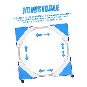 SHOWERORO Shelf Kitchen Appliance Movable Base Braces Washing Machine Base Washing Machine Bottom Stand Dryer Machine Fridge Stand Appliance Stand Plastic Universal Wheel White Floor Mat