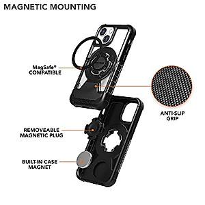 Rokform - iPhone 13 Mini Case, Crystal Series, Dual Magnet Plus MagSafe Compatible, Slim Magnetic Clear Apple Case, iPhone Cover with RokLock Twist Lock, Drop Tested Armor (Clear)