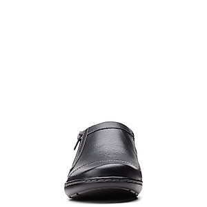 Clarks womens Cora Giny Loafer Flat, Black Tumbled/Smooth Leather, 11 US