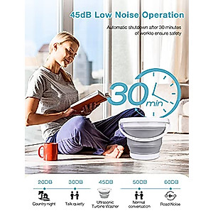 Portable Washing Machine, Mini Washing Machine Ultrasonic Turbine Wash, Mini Portable Washer for Underwear, Sock, Baby Clothes, Travel, Camping, Dorm, RV, Home Foldable Small Portable Laundry Machine