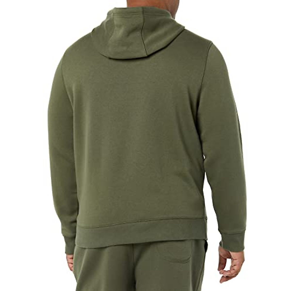 Goodthreads Men's Washed Fleece Pullover Hoodie, Olive, Large