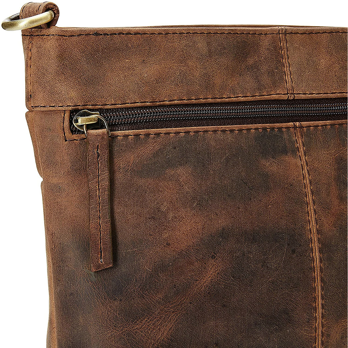 CREATIVE LEATHER ART Women's 11" Inch Leather Purse | Buffalo Leather Purse | Leather Purse | Leather Cross-body Bag | Leather Tote Bag | Leather Handbag