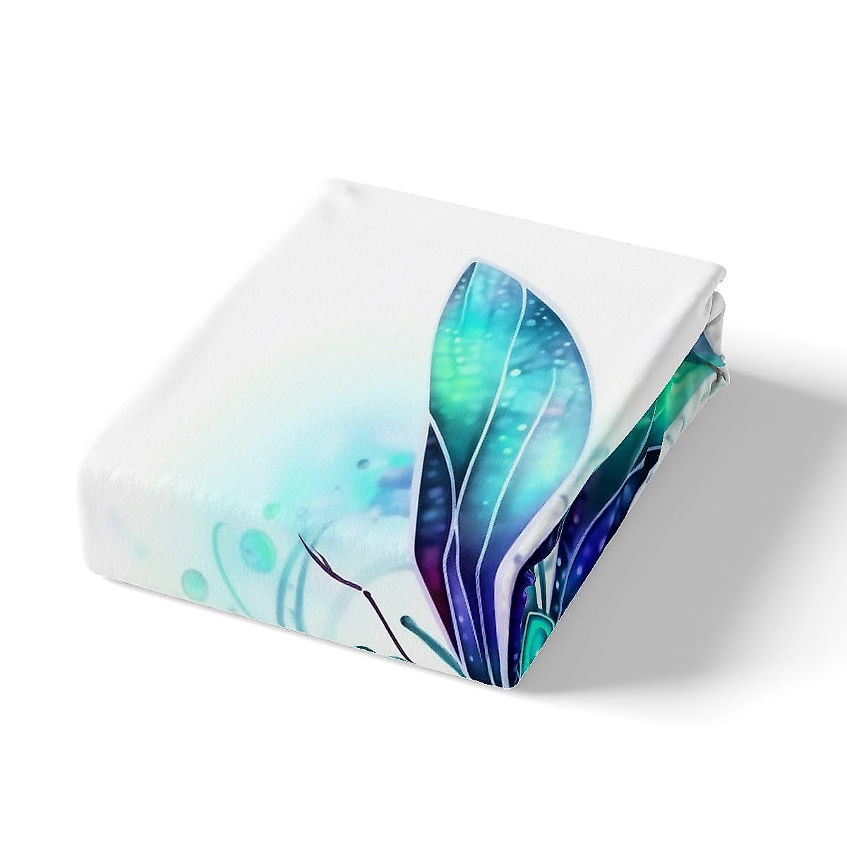 Teal Dragonfly Duvet Cover Queen Size,Nature Flying Animals Comforter Cover with 2 Pillowcase for Teens Adults,Kids Abstract Flowers Bedding Set,Bohemian Breathable 3 Pieces Decorative Bed Cover