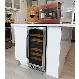 Whynter BWR-281DZ 28 Bottle Dual Temperature Zone Built-in Wine Refrigerator