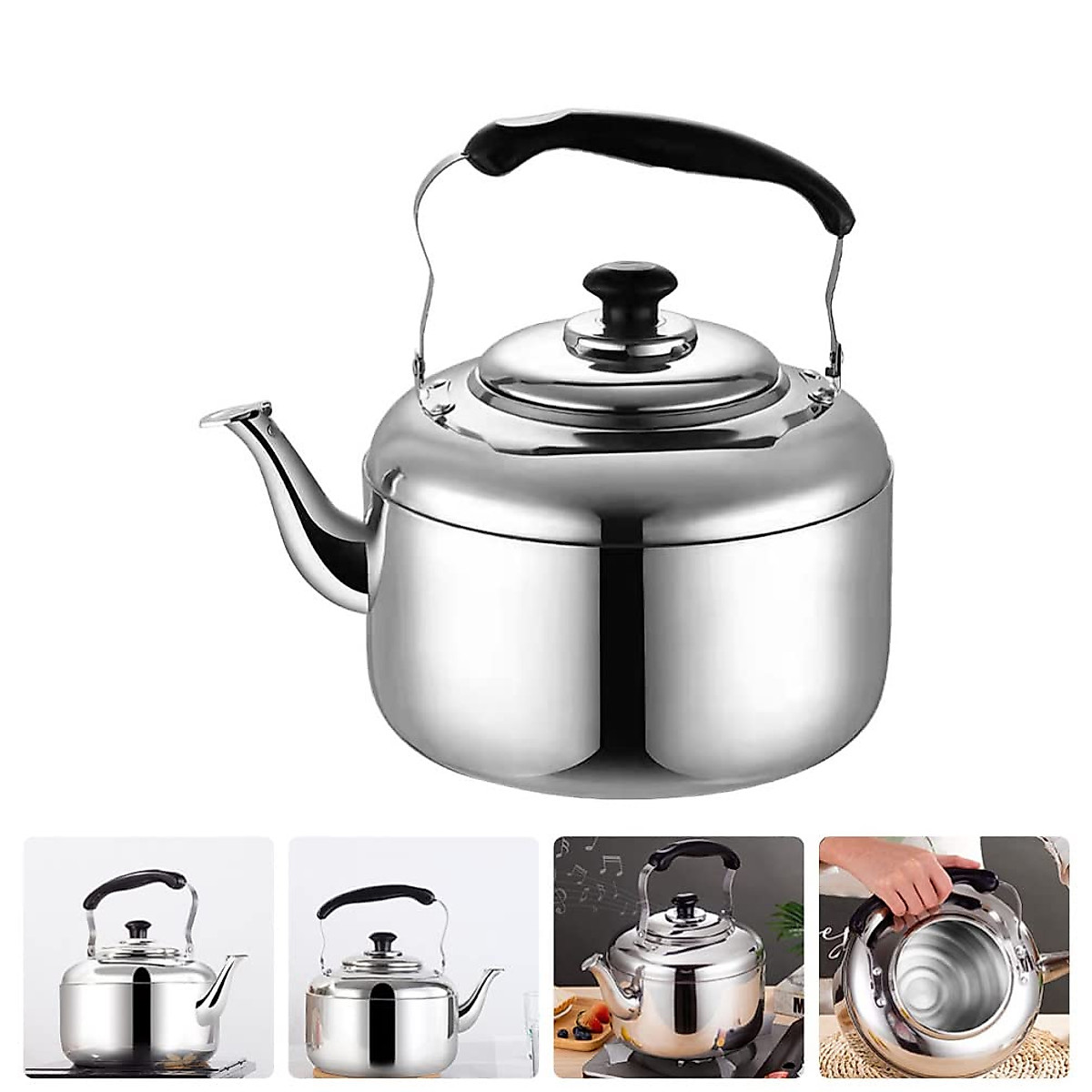 Camping Kettle Camping Kettle Whistling Tea Kettle 6.2L Large Capacity Tea Pots for Stove Stainless Steel Water Kettle Coffee Electric Coffee Electric