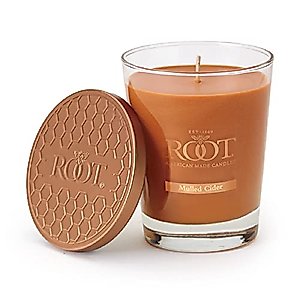 Root Candles Honeycomb Veriglass Scented Beeswax Blend Candle, Large, Mulled Cider