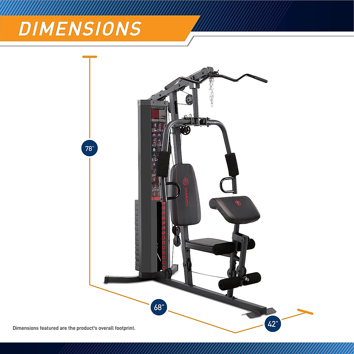 Marcy 150-lb Multifunctional Home Gym Station for Total Body Training MWM-989